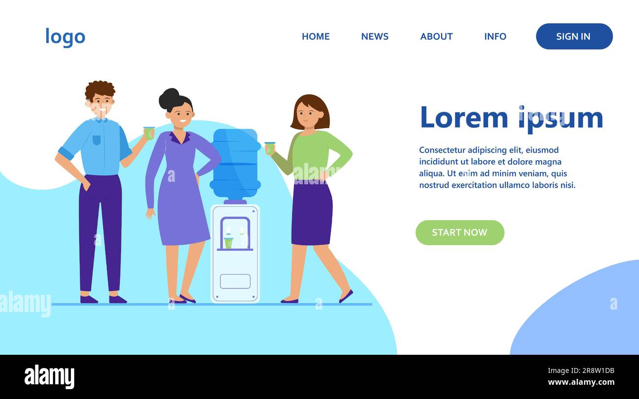 Water cooler group Stock Vector Images - Alamy