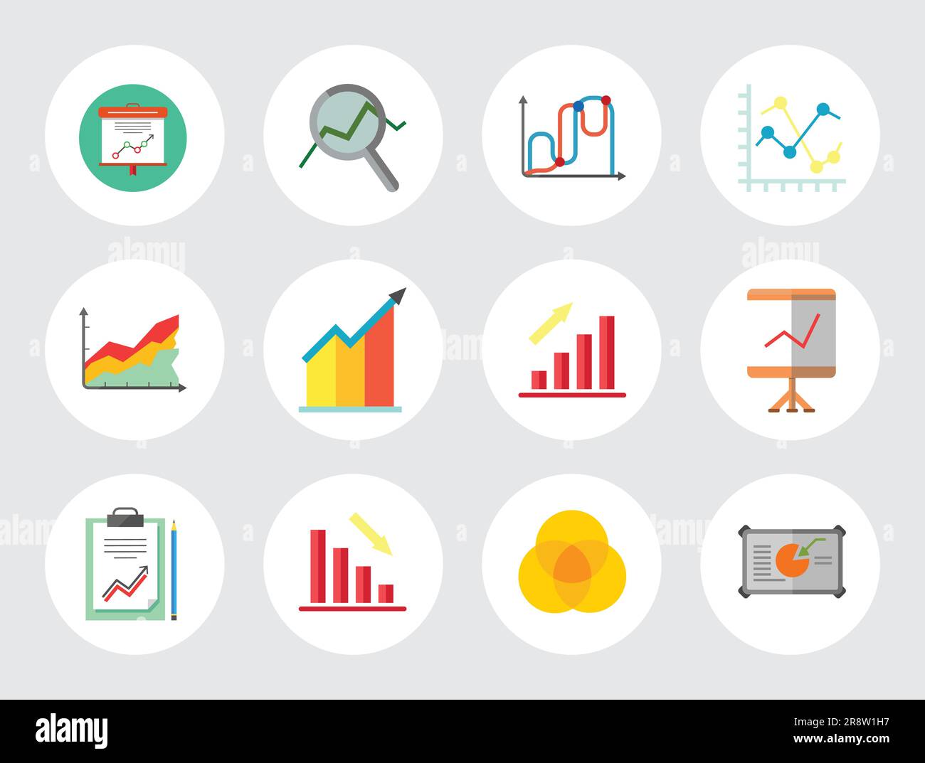 Graph Icon Set Stock Vector Image & Art - Alamy