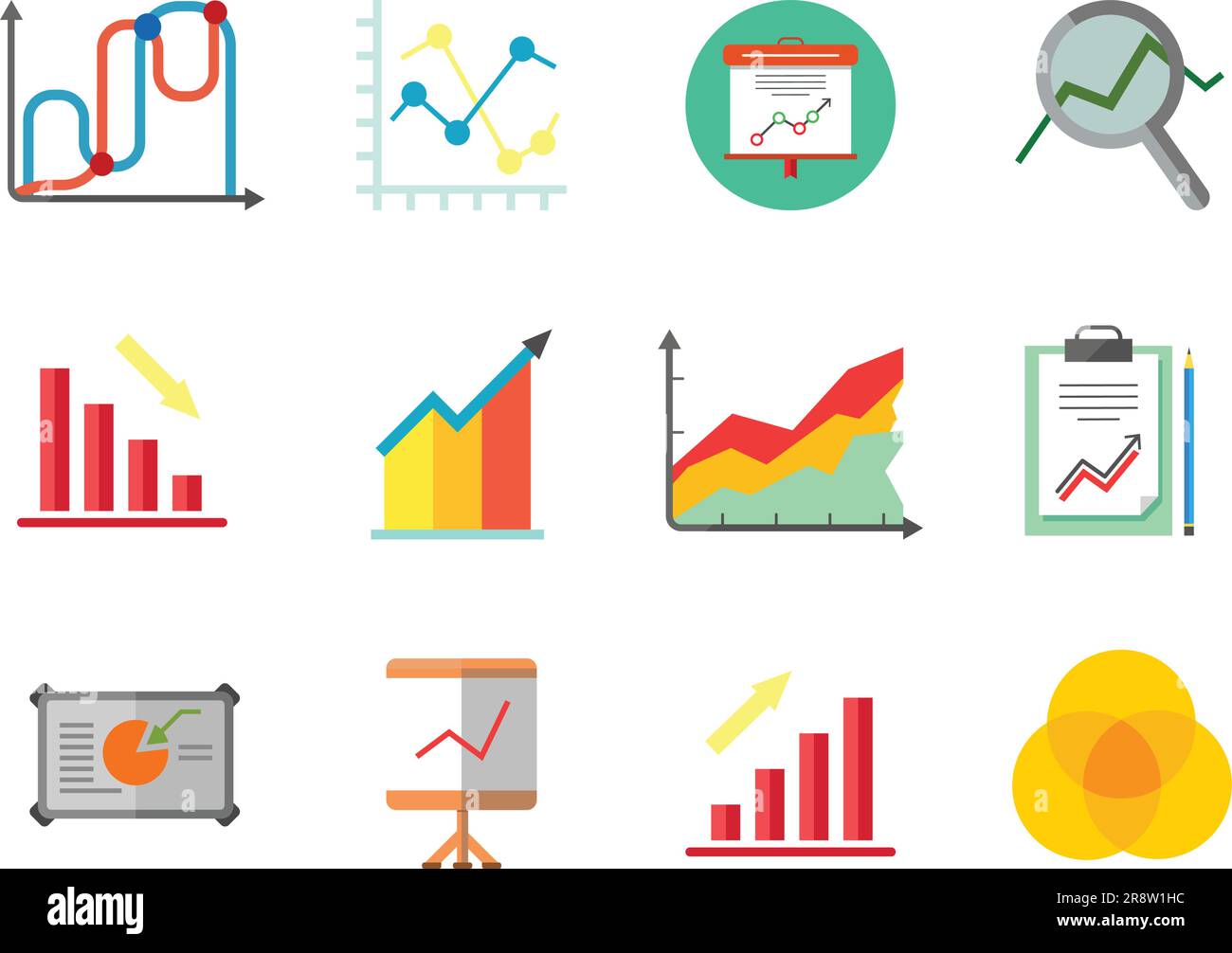 Graph Icon Set Stock Vector Image & Art - Alamy