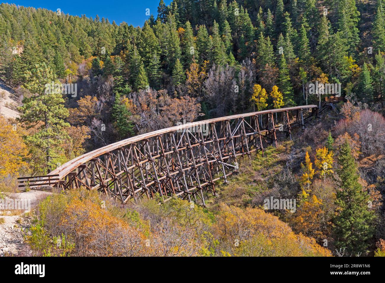 Preserved Woodlen Railroad Trestle in the Mountains Near Cloudcroft ...