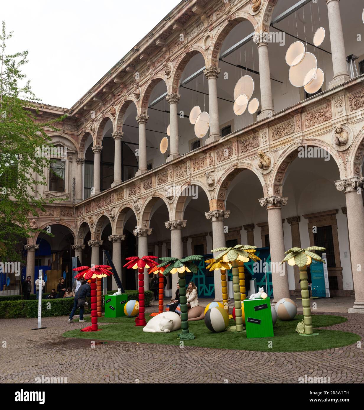Milan, Italy - April 21, 2023: Installation titled Pet Therapy designed ...