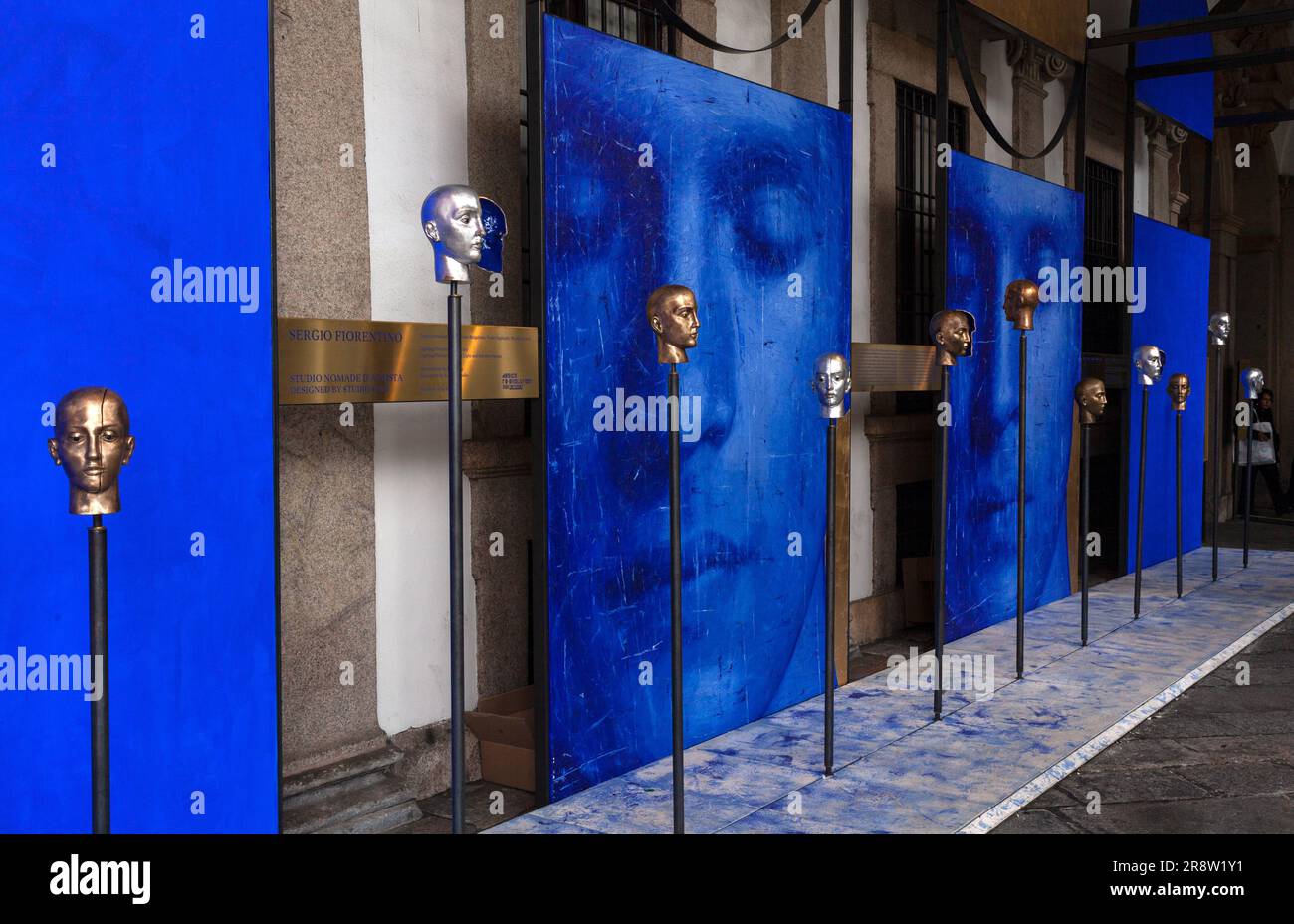 Milan, Italy - April 21, 2023: Studio Gum with Sergio Fiorentino: Studio Nomade d’Artista ...