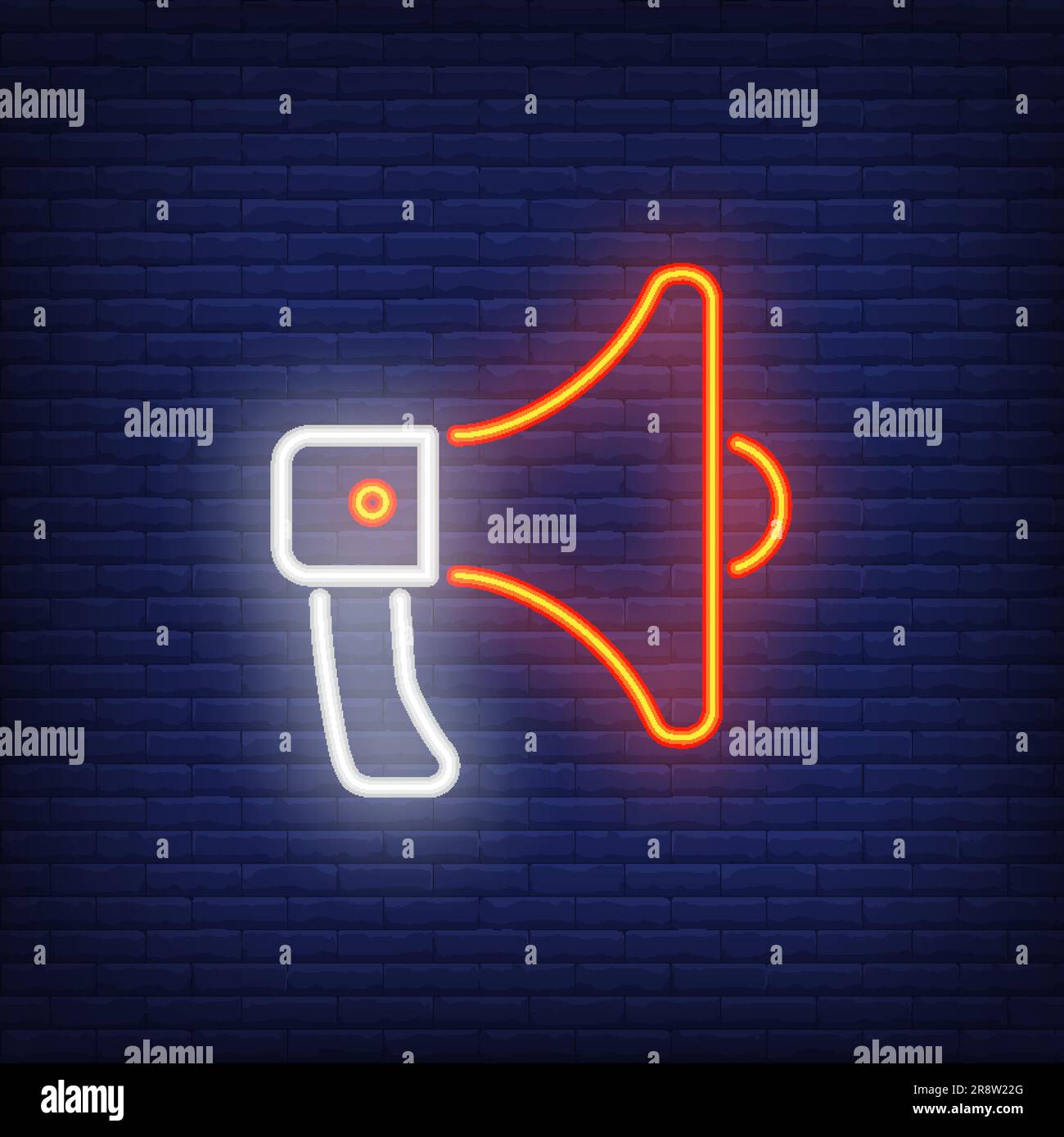 Loudspeaker neon sign element Stock Vector Image & Art - Alamy