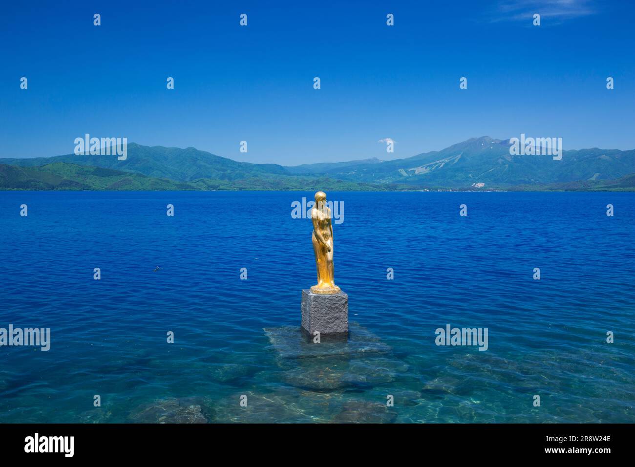 Statue of Tatsuko at Lake Tazawa Stock Photo - Alamy