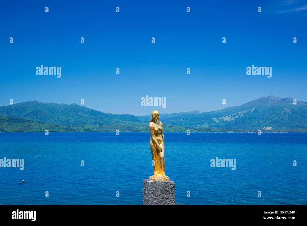 Statue of Tatsuko at Lake Tazawa Stock Photo - Alamy