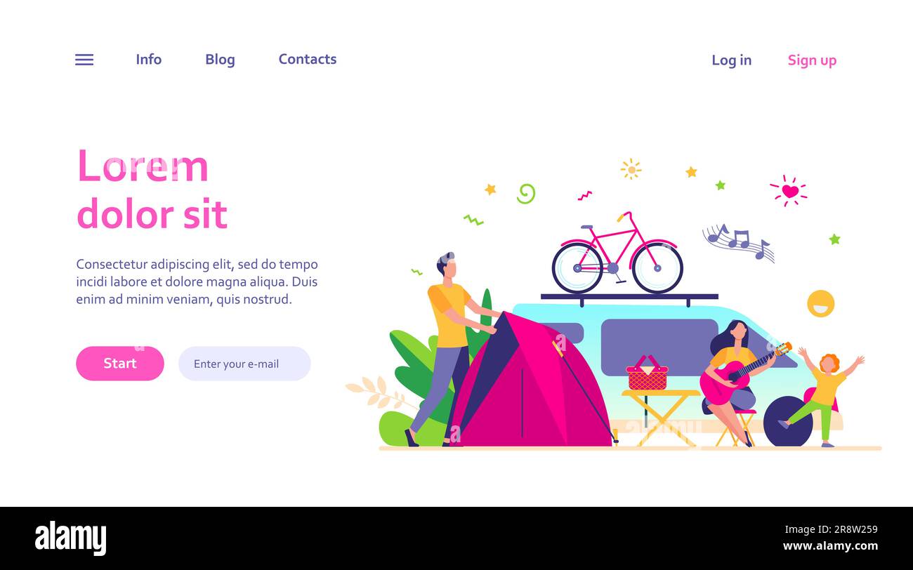 Camping car people Cut Out Stock Images & Pictures - Alamy