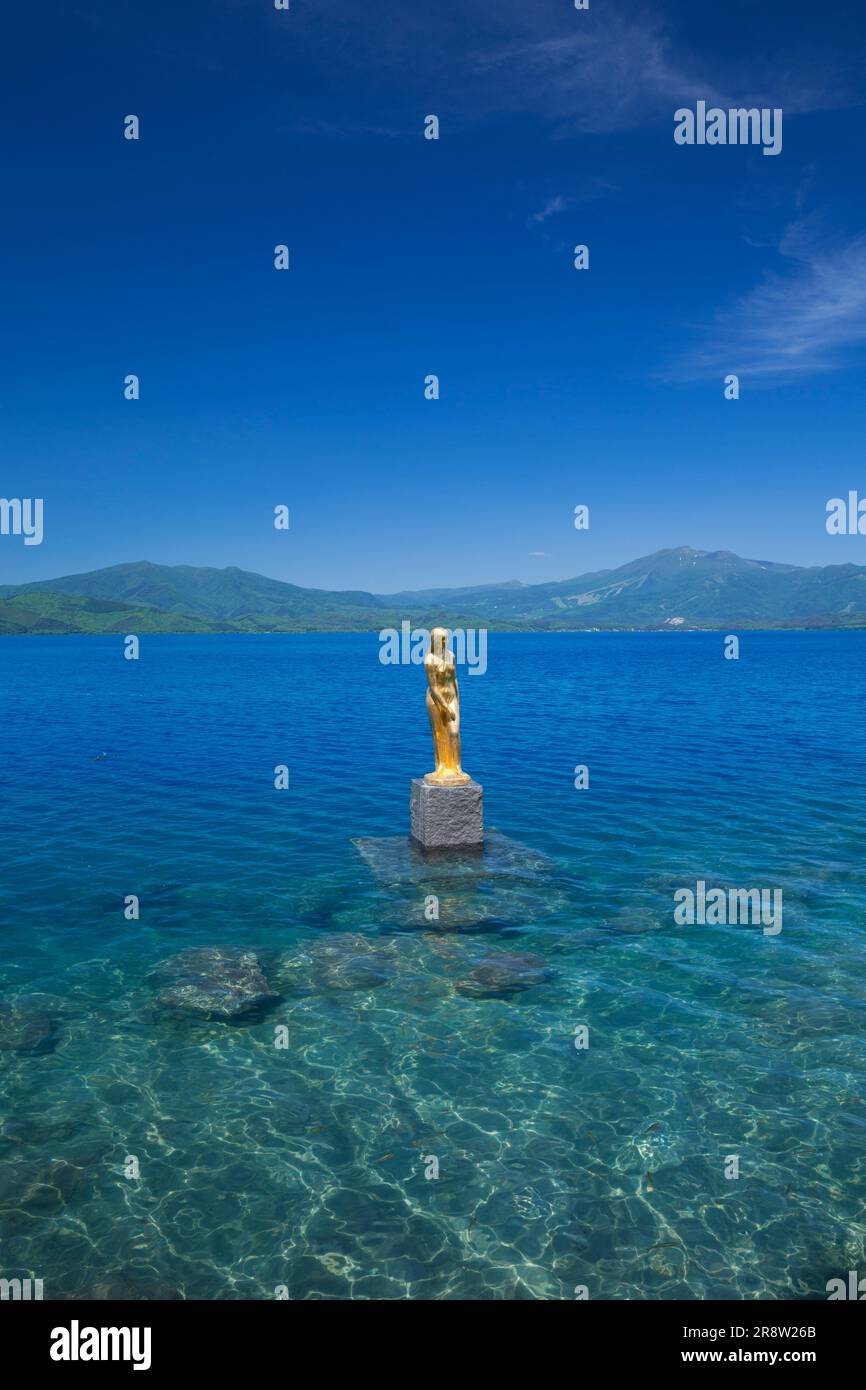 Statue of Tatsuko at Lake Tazawa Stock Photo - Alamy