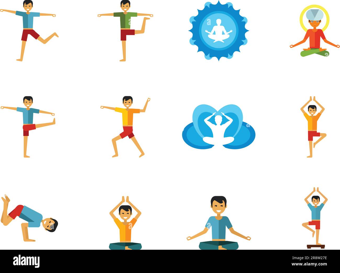 Yoga Icon Set Stock Vector Image & Art - Alamy