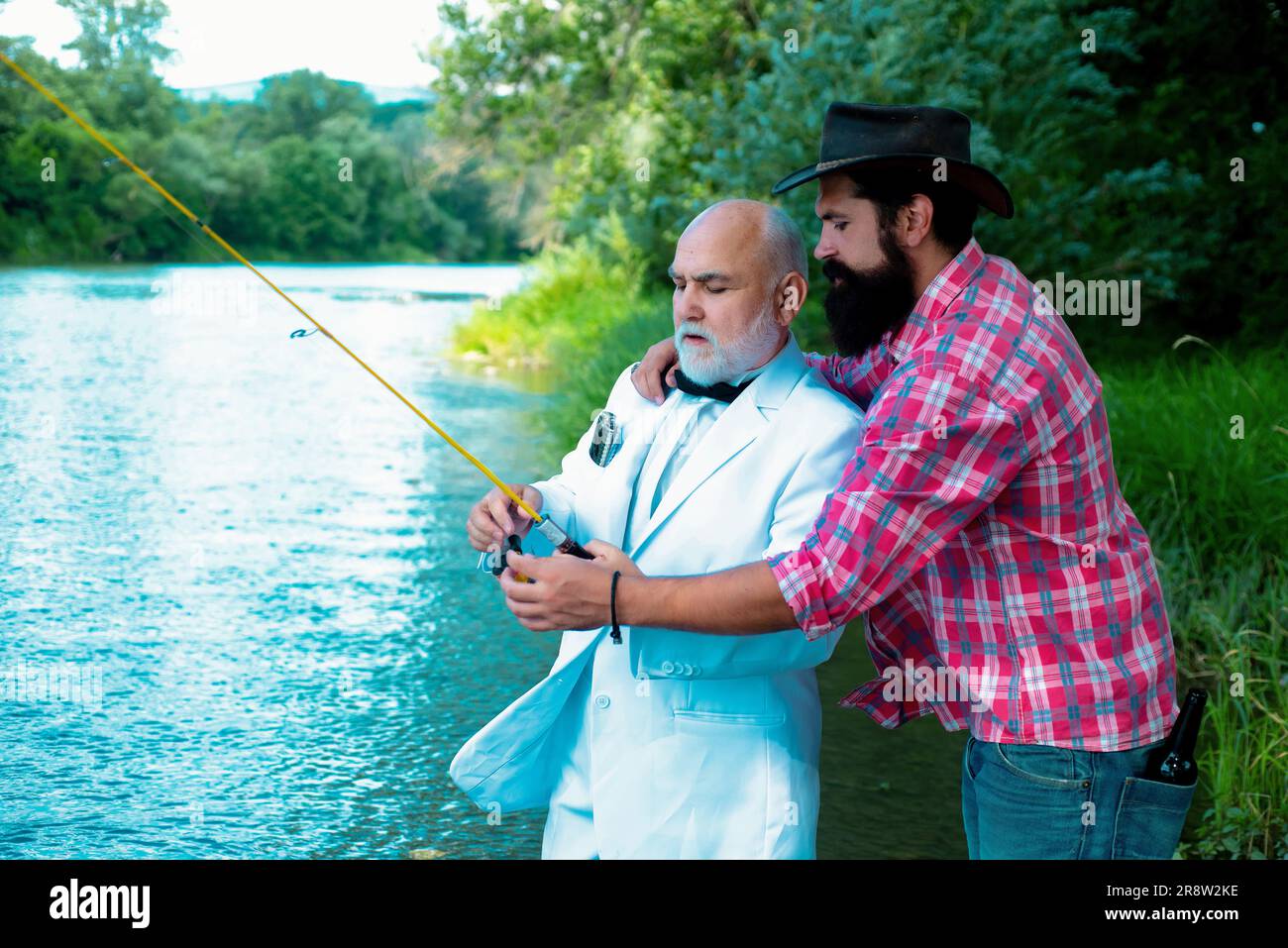 Family and generation - summer holidays and people concept. Man ...