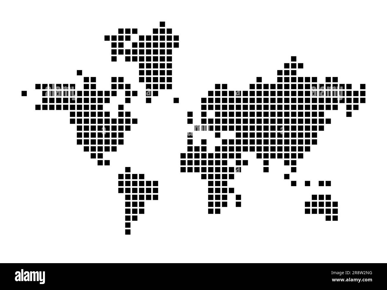 The World map. Map of the World in dotted style. Borders filled with ...