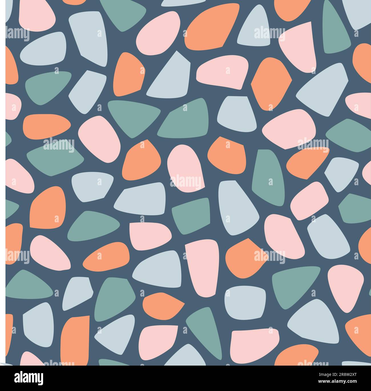 Terrazzo style seamless pattern like candies. Modern vector ...