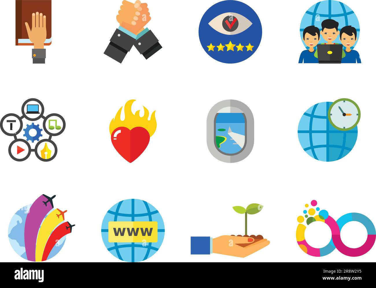 World Icon Set Stock Vector Image & Art - Alamy