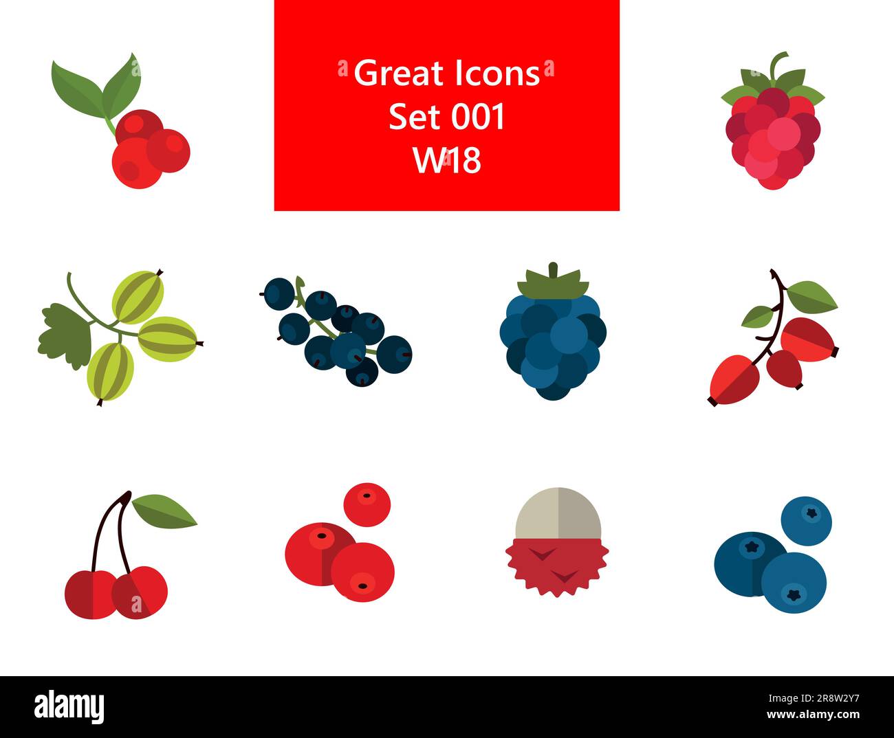 Berry Icon Set Stock Vector Image & Art - Alamy