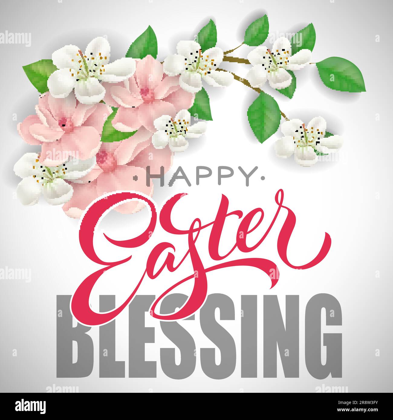 Easter Blessing Greeting Card Design Stock Vector Image & Art - Alamy