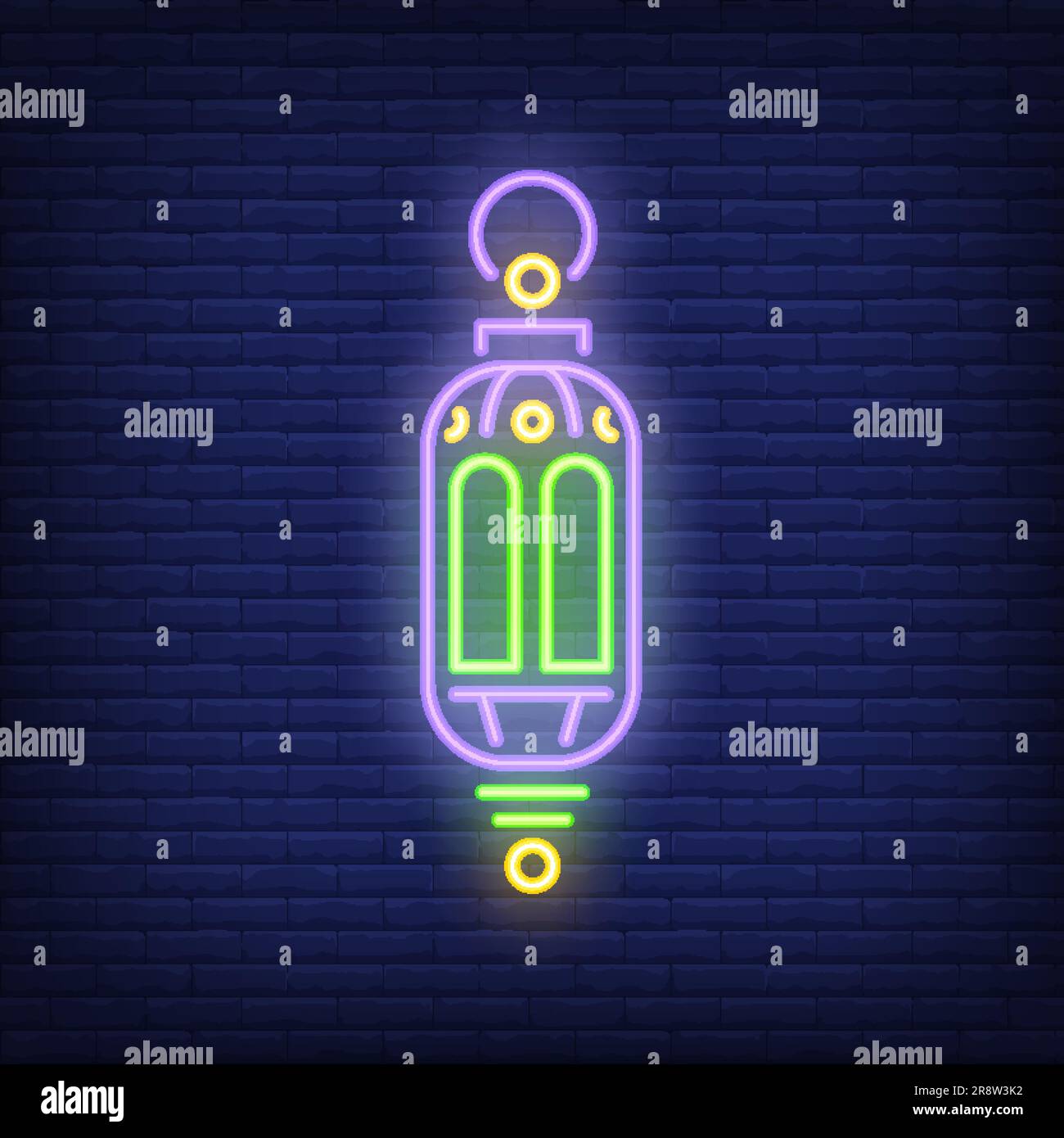 Ramadan lantern neon sign Stock Vector Image & Art - Alamy
