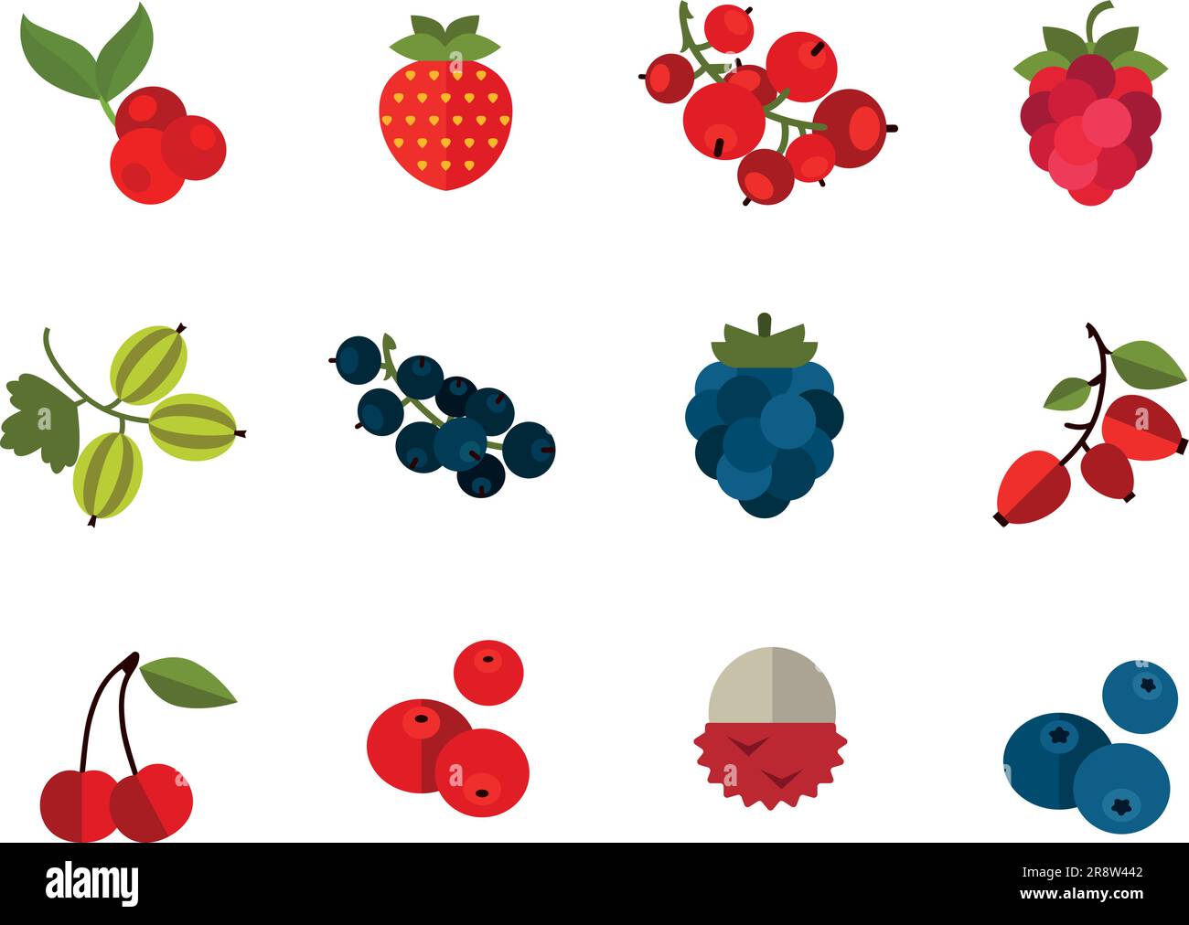 Berry Icon Set Stock Vector Image & Art - Alamy