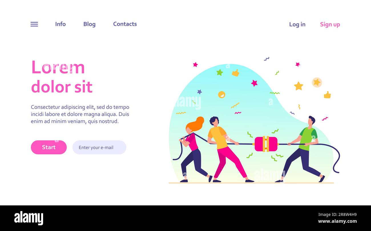 Groups of people pulling rope Stock Vector Image & Art - Alamy