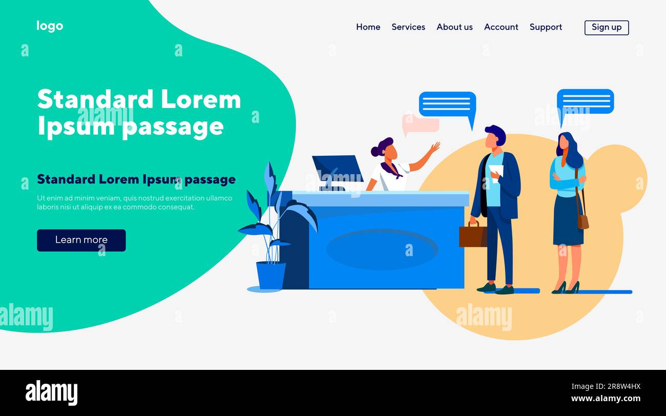 Receptionist job vector illustration Stock Vector Image & Art - Alamy