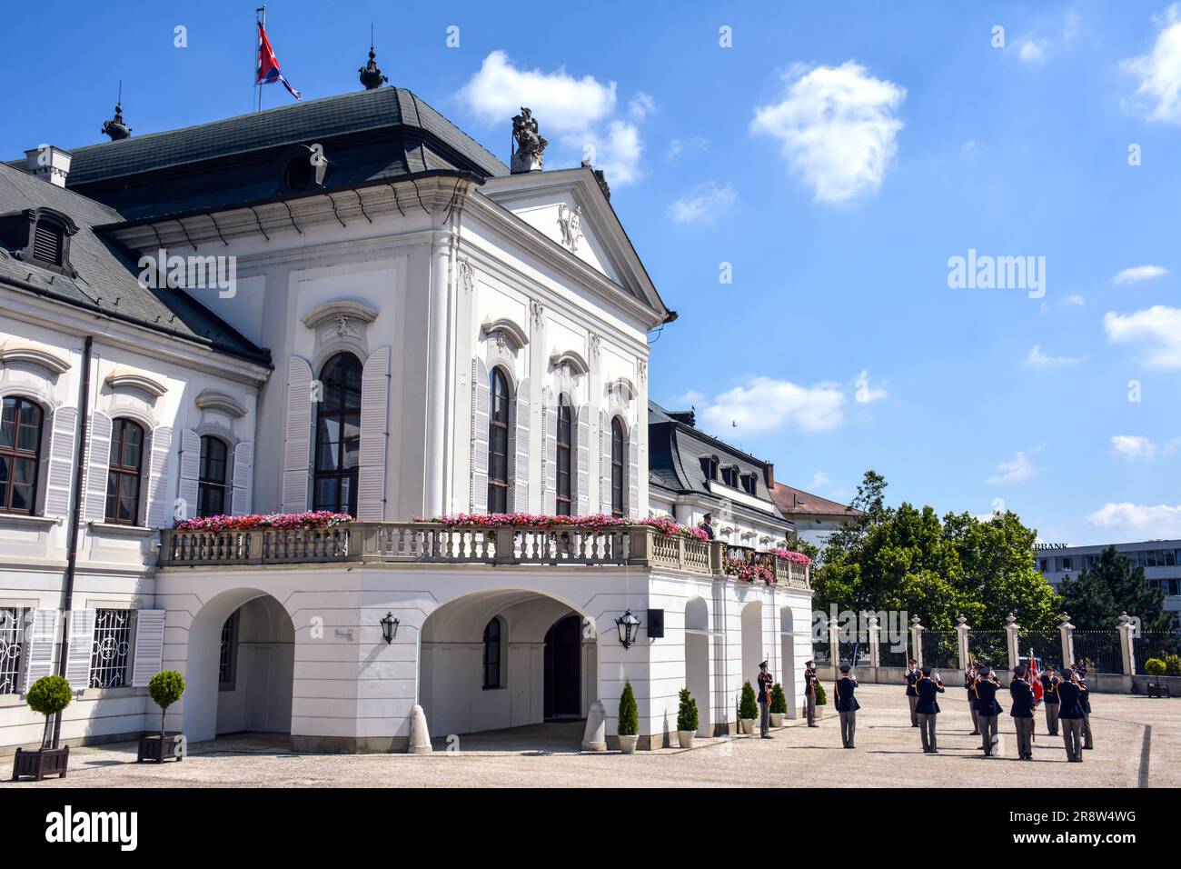 Change of Guard at Grassalkovich Palace - Bratislava, Slovakia Stock ...