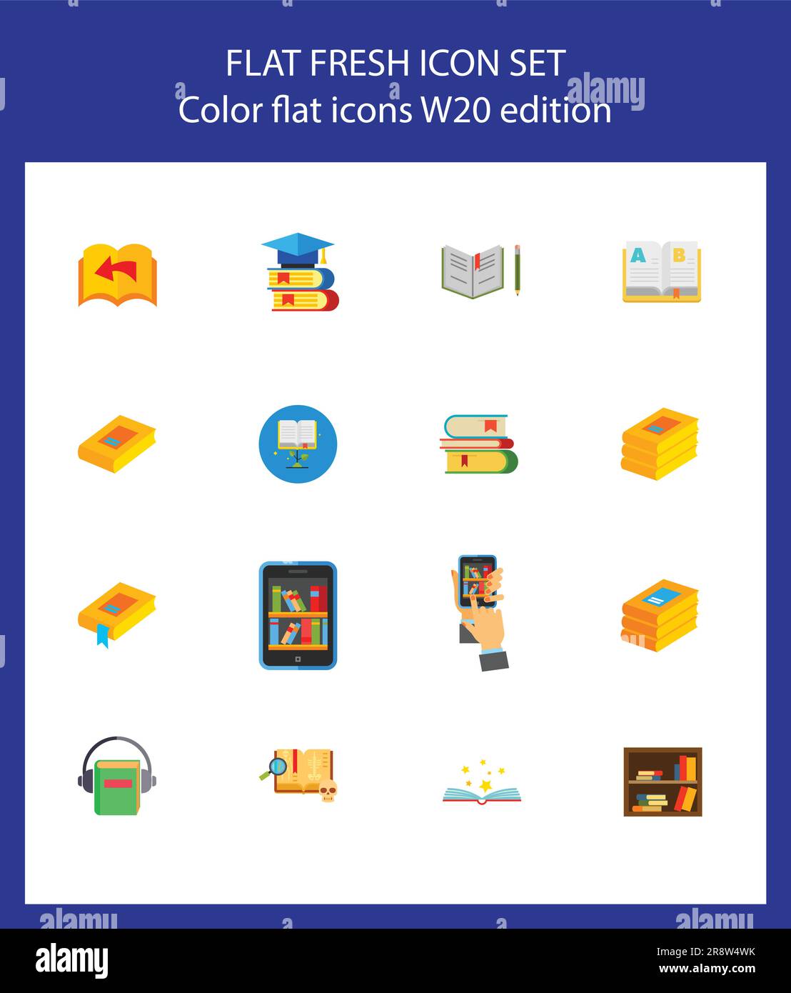 Library icon set Stock Vector Image & Art - Alamy