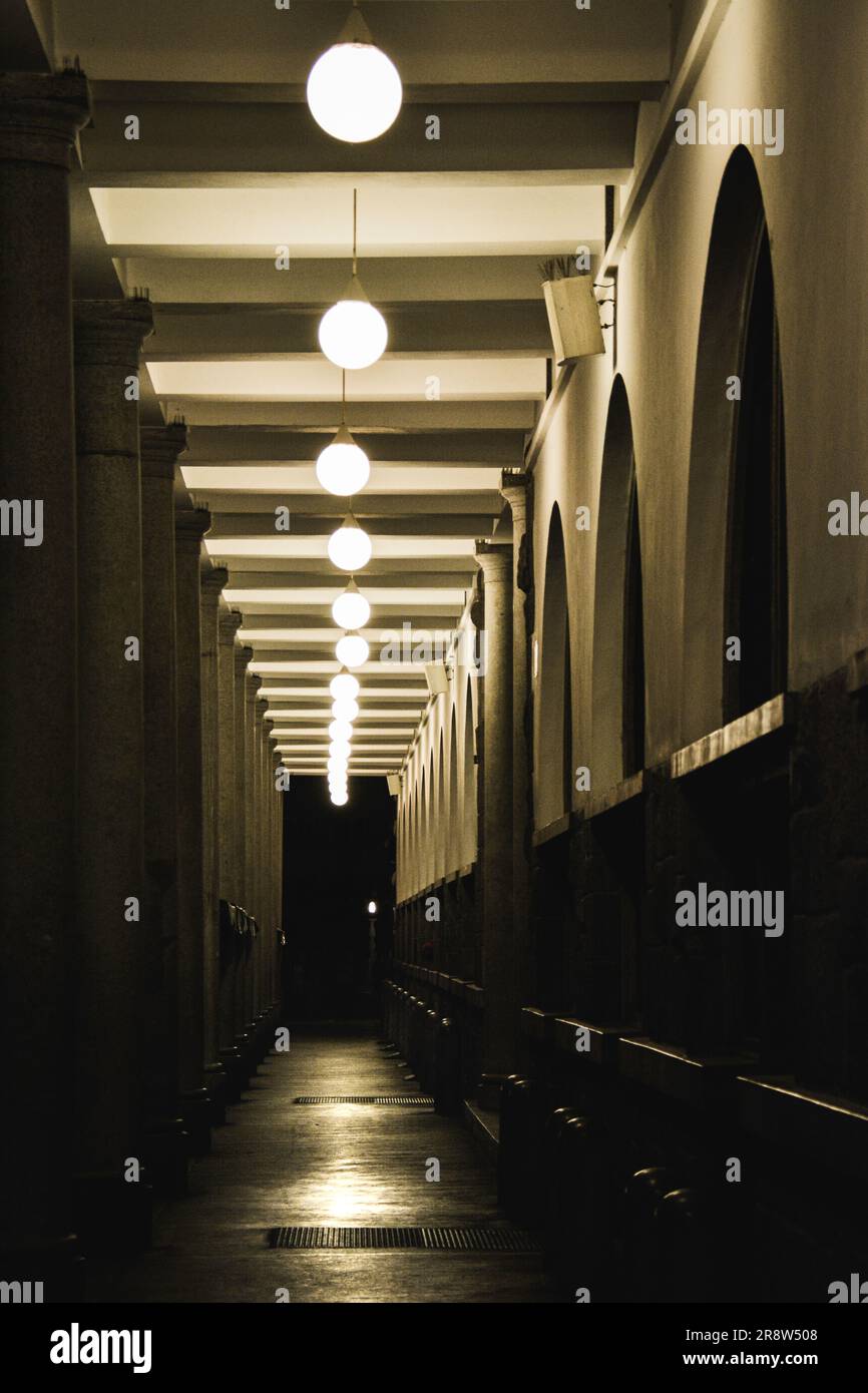 Illuminated Corridors of Ljubljana at Night - Slovenia Stock Photo - Alamy
