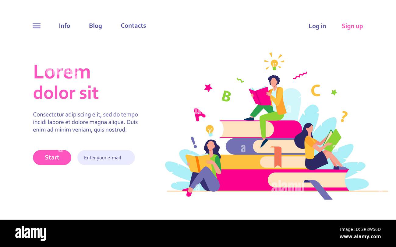 Students studying textbooks Stock Vector Image & Art - Alamy