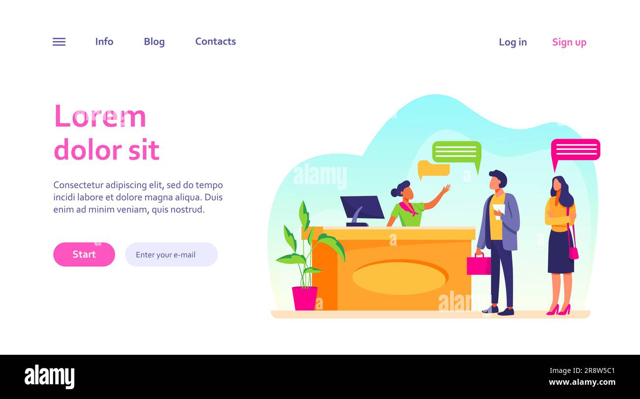 Receptionist job vector illustration Stock Vector Image & Art - Alamy