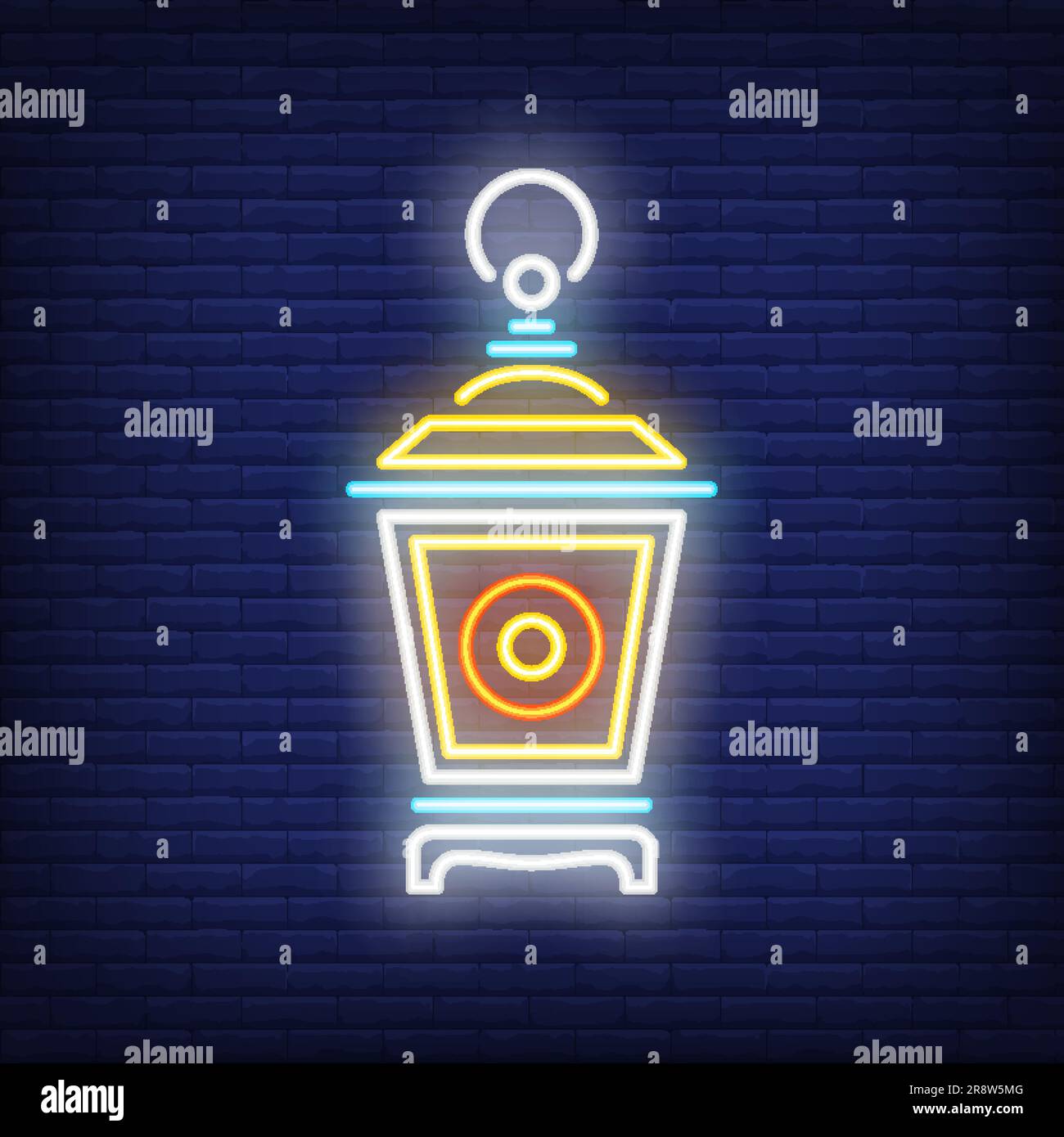 Garden lantern neon sign Stock Vector Image & Art - Alamy
