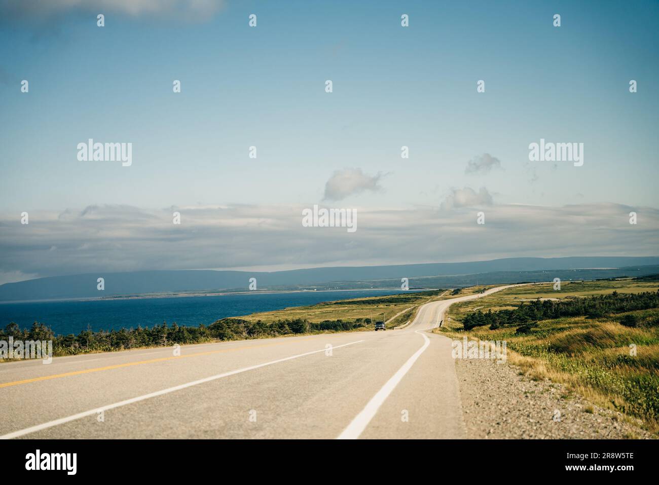 Scenic hilly landscape Newfoundland highway, canada. High quality photo ...