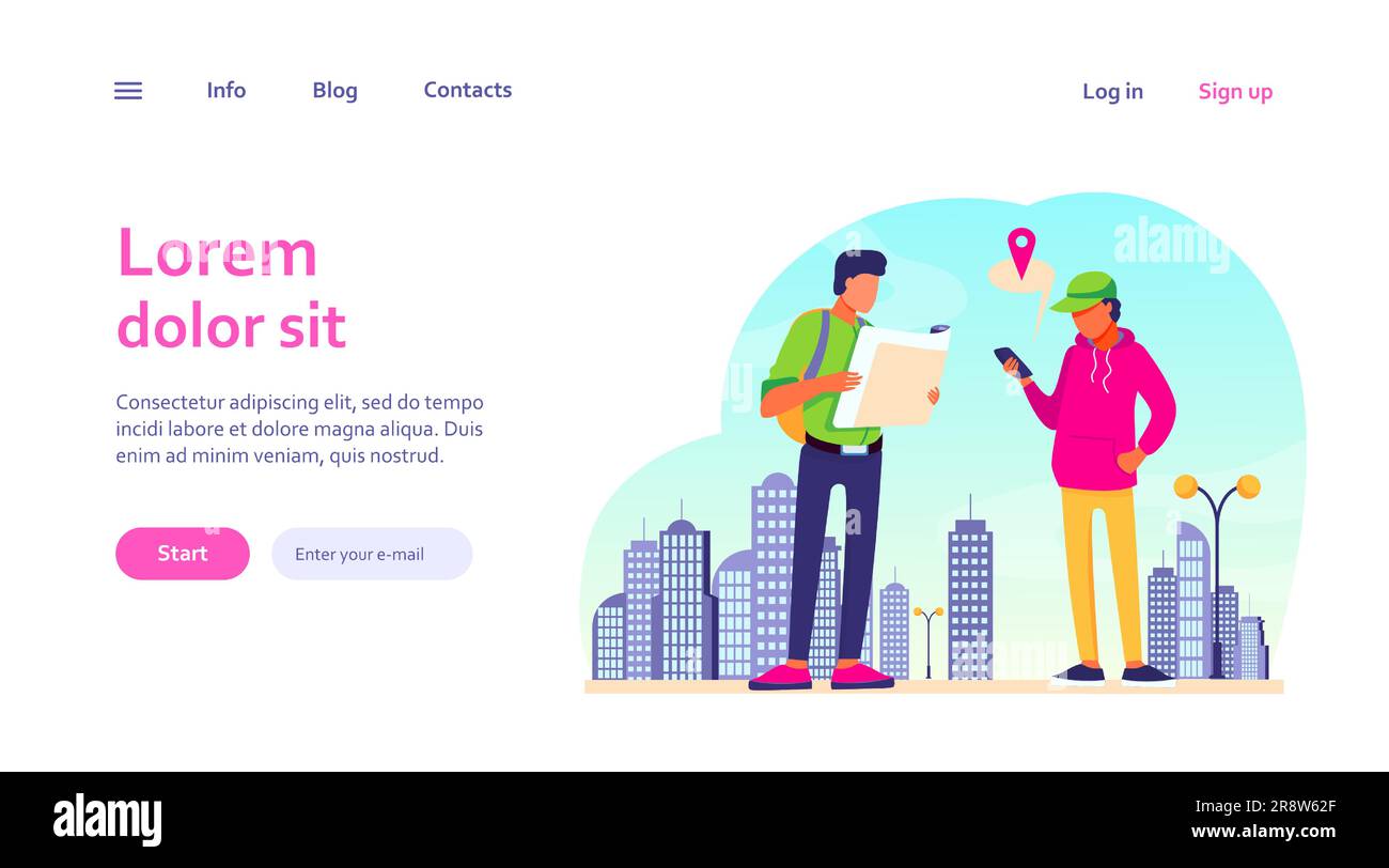 Using paper map Stock Vector Images - Alamy