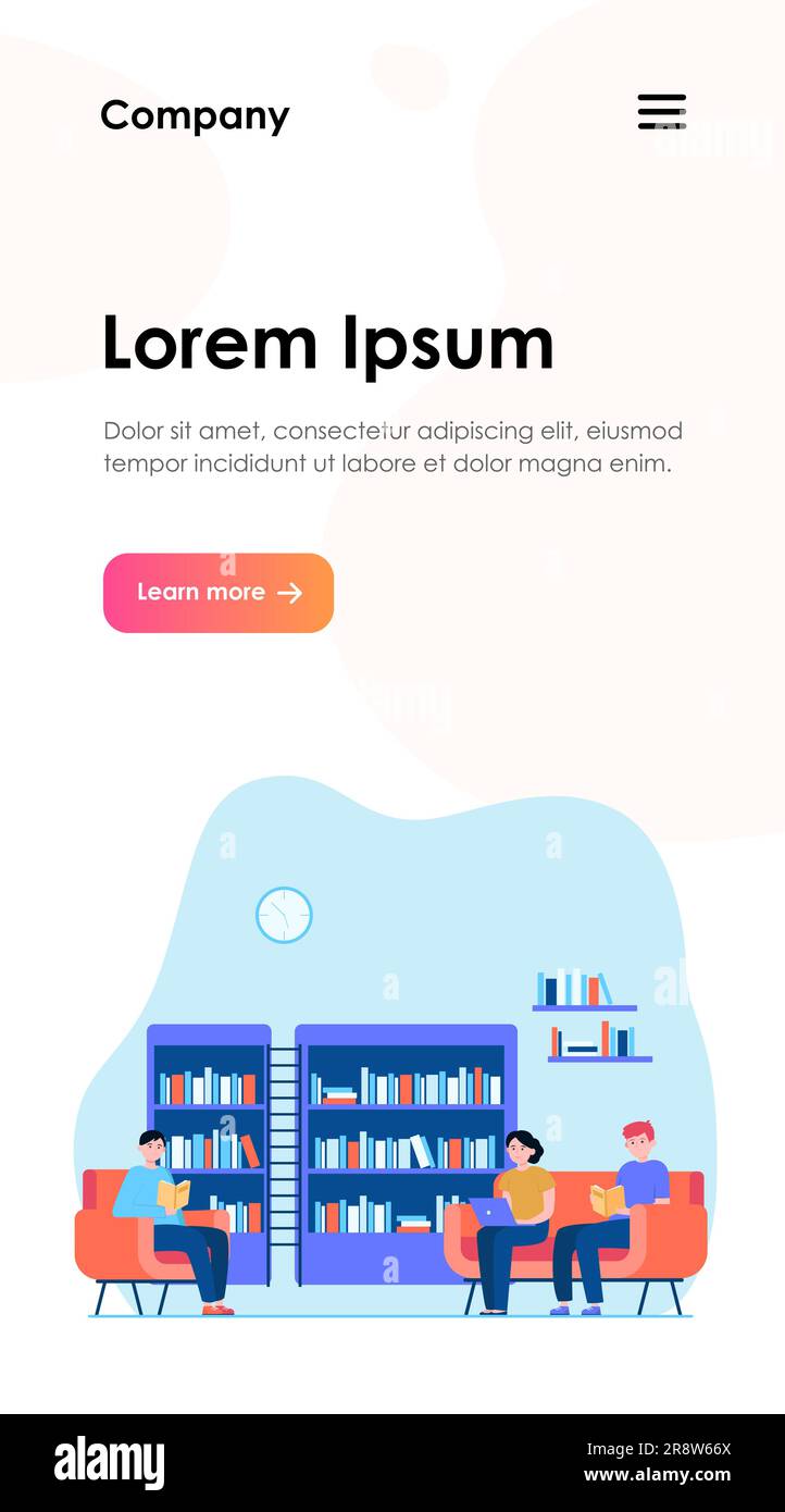 People in library flat vector illustration Stock Vector Image & Art - Alamy