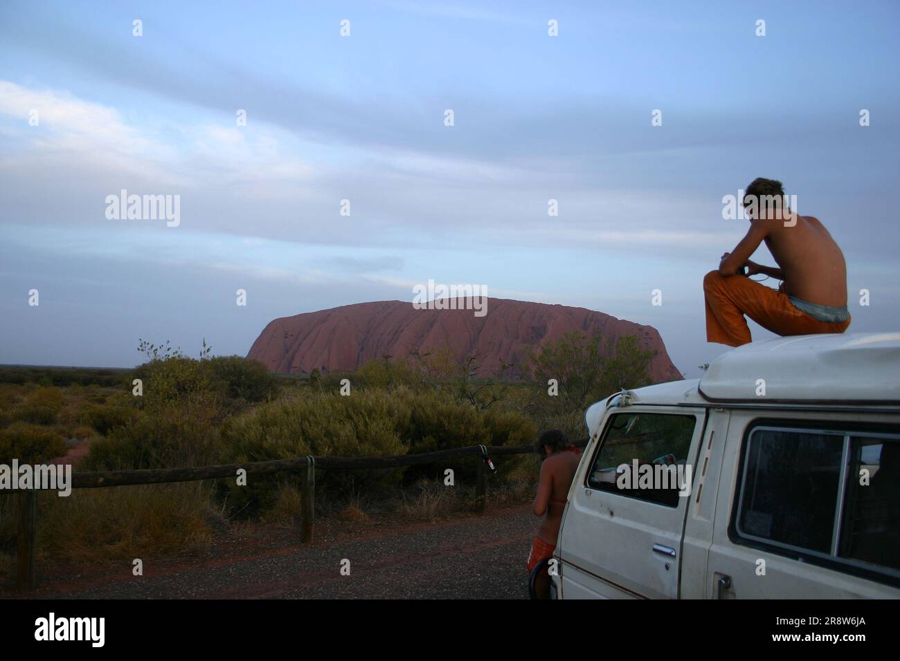 a native Australian who appreciates Uluru Stock Photo - Alamy