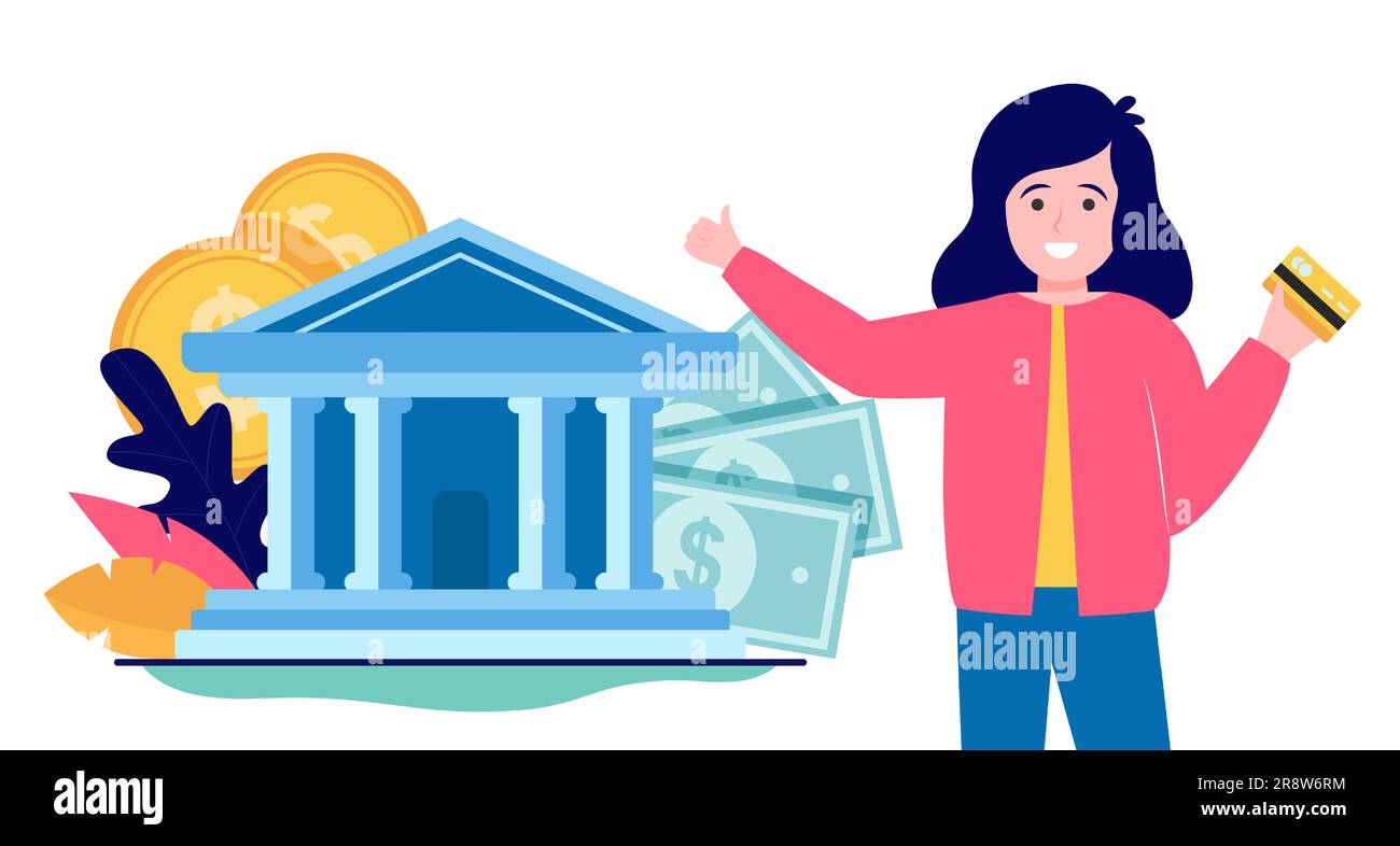 Young woman paying service Stock Vector Images - Alamy