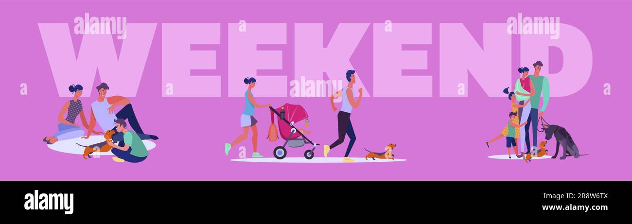 Weekend activities set Stock Vector Image & Art - Alamy