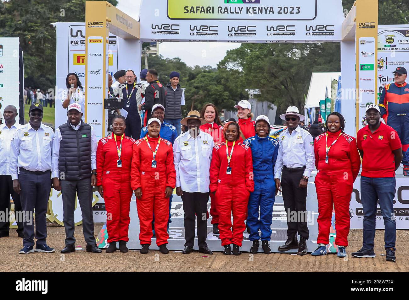 The Deputy President of Kenya Rigathi Gachagua poses for a photo with ...