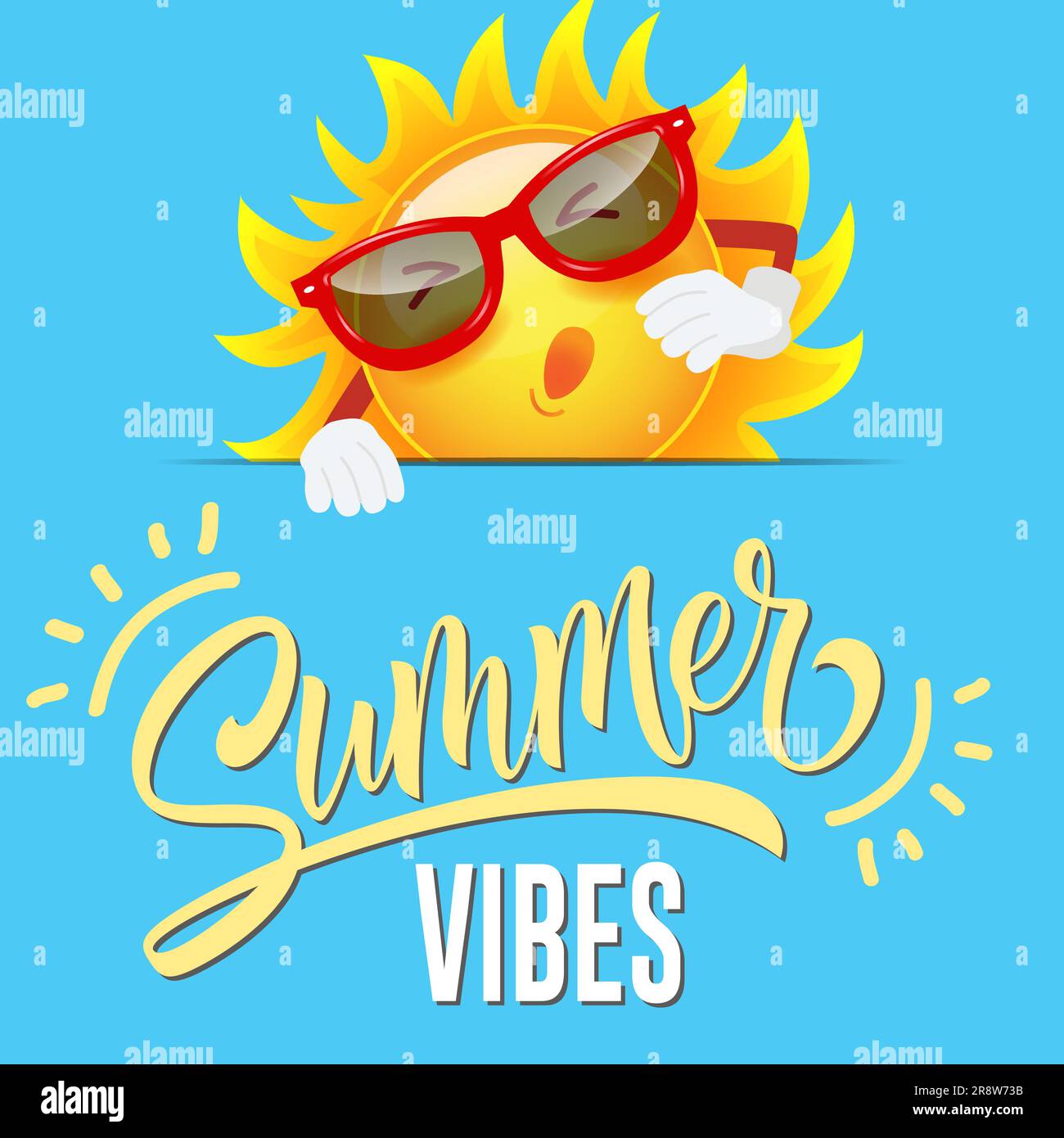 Summer vibes seasonal banner Stock Vector Images - Alamy