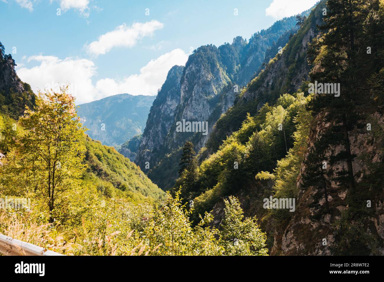 sweeping views of Accursed Mountains, aka Albanian Alps, seen from ...