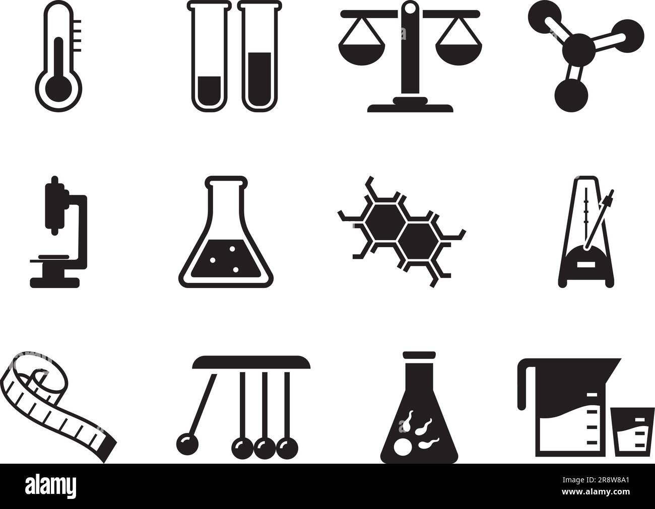 Science Simple Icons Set Stock Vector Image & Art - Alamy