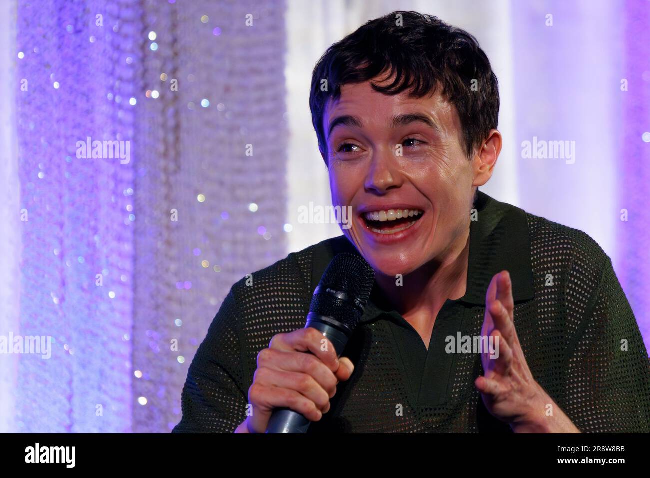 Berlin, Germany. 22nd June, 2023. Elliot Page, actor and author, sits ...