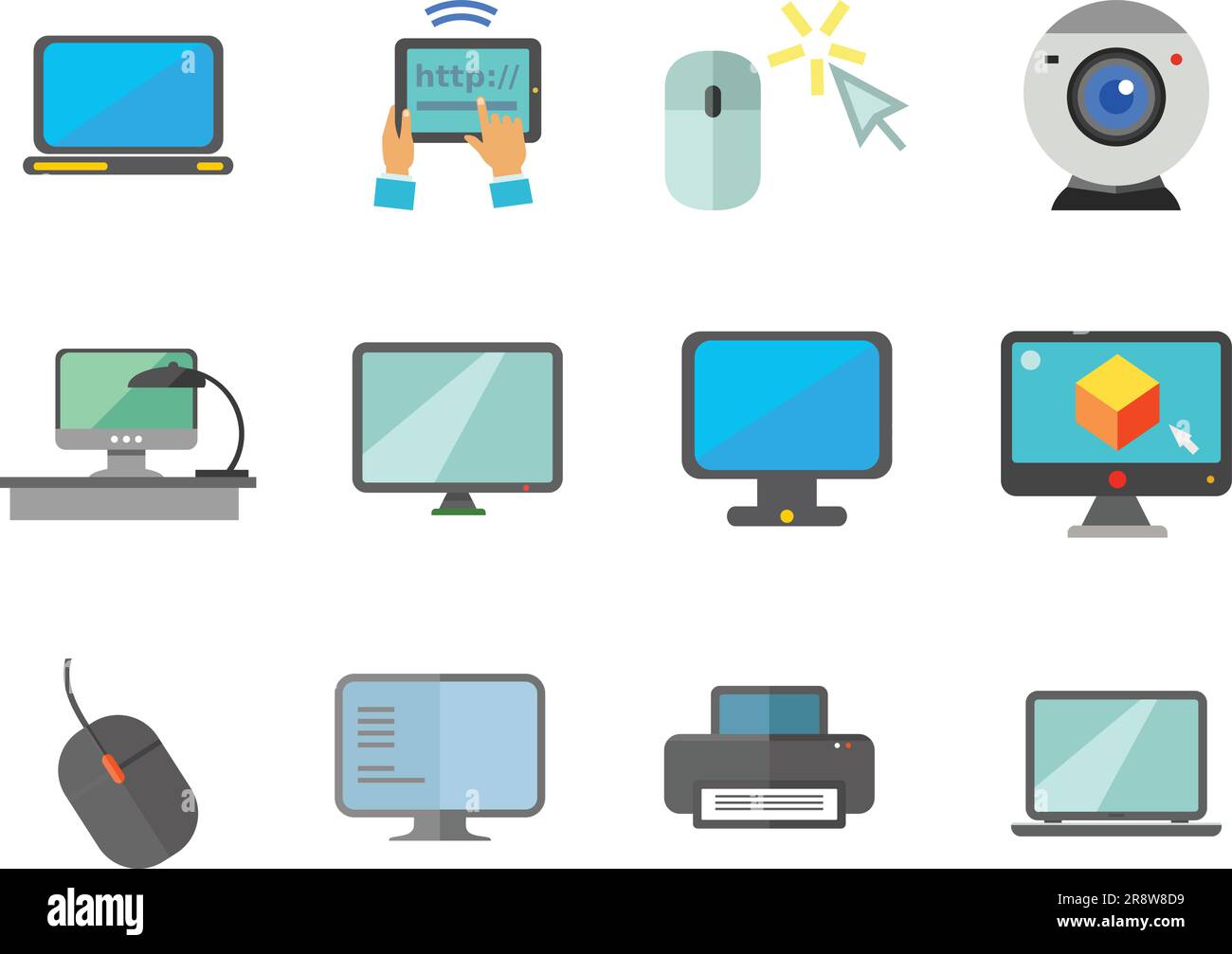 Computer Icon Set Stock Vector Image & Art - Alamy