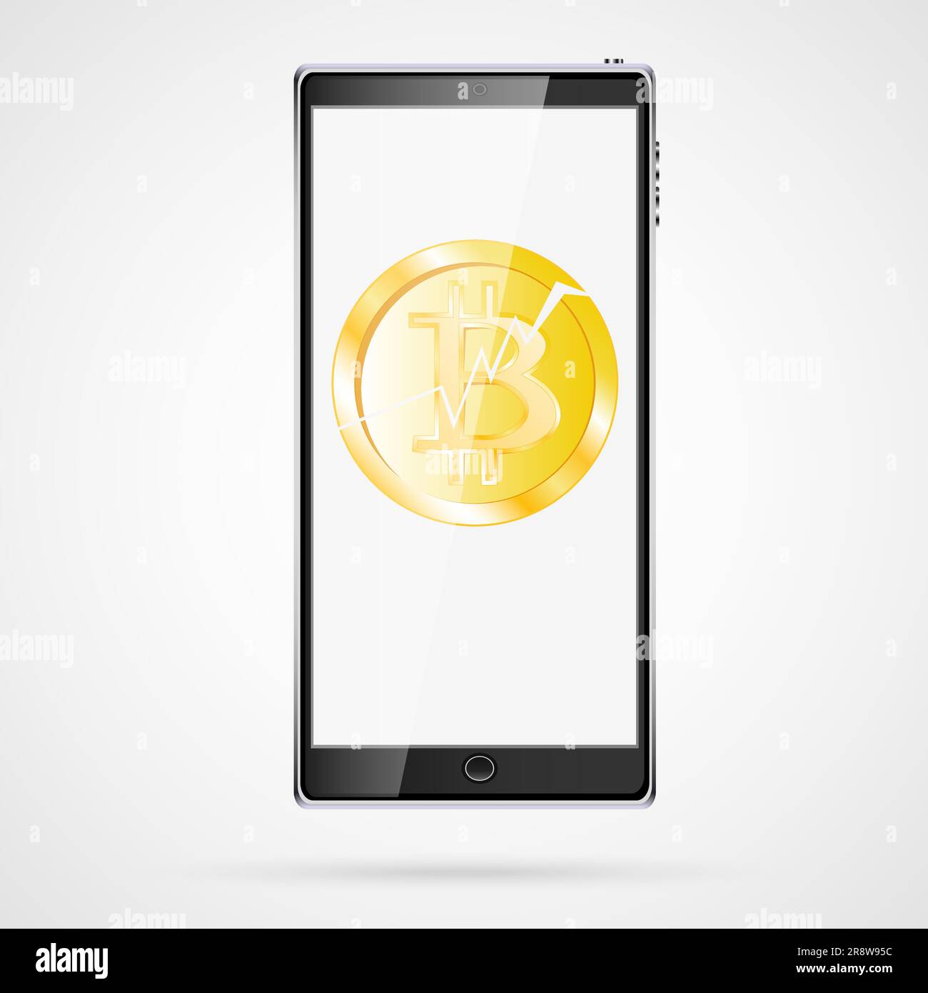 Bitcoins hand holding black Stock Vector Images - Alamy