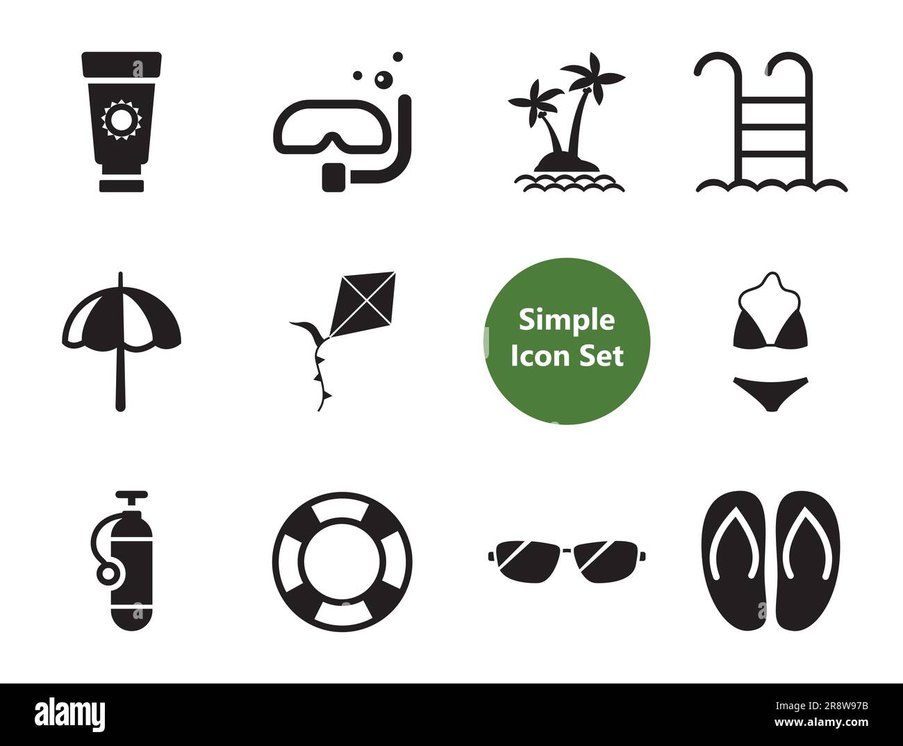 Kite icon simple element Cut Out Stock Images & Pictures - Alamy