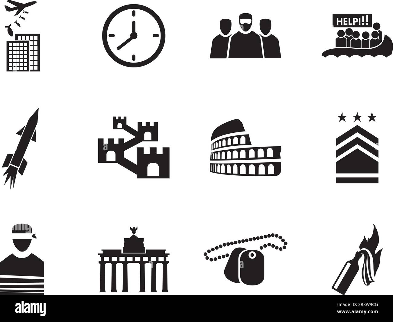 Defensive fire fighting Stock Vector Images - Alamy