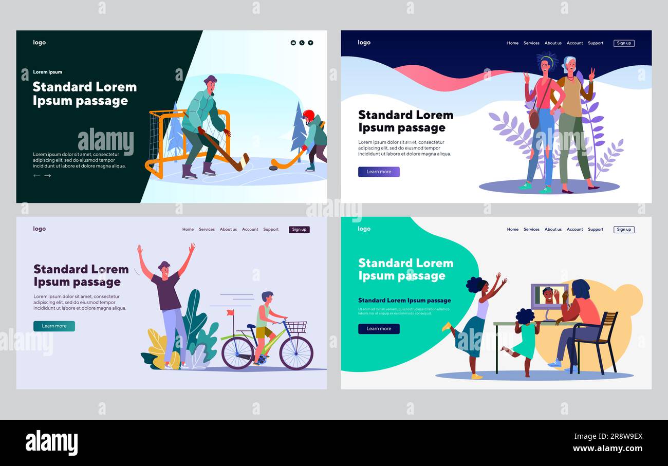 Parents and children weekend set Stock Vector Image & Art - Alamy