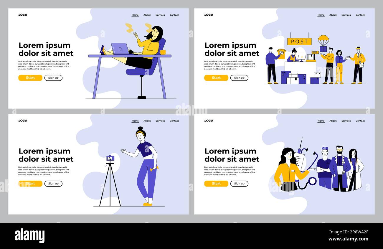 Work and lifestyle set Stock Vector Image & Art - Alamy