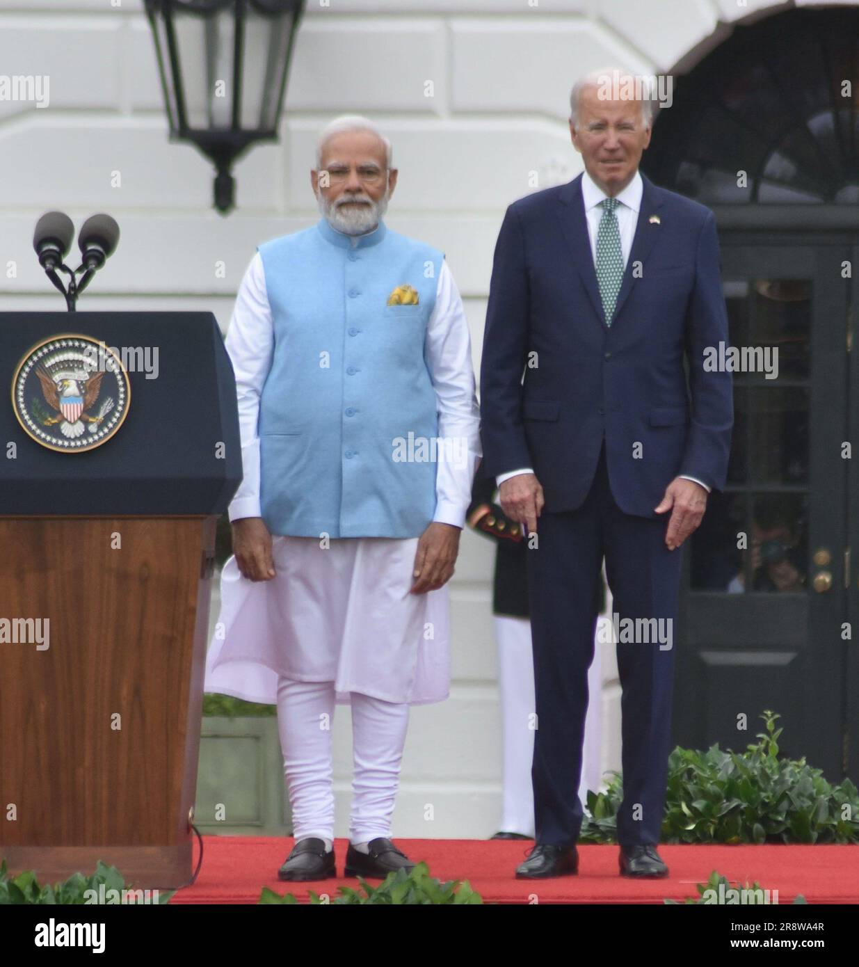 Washington, US, June 22, 2023. U.S. President Joe Biden (R) and Prime ...