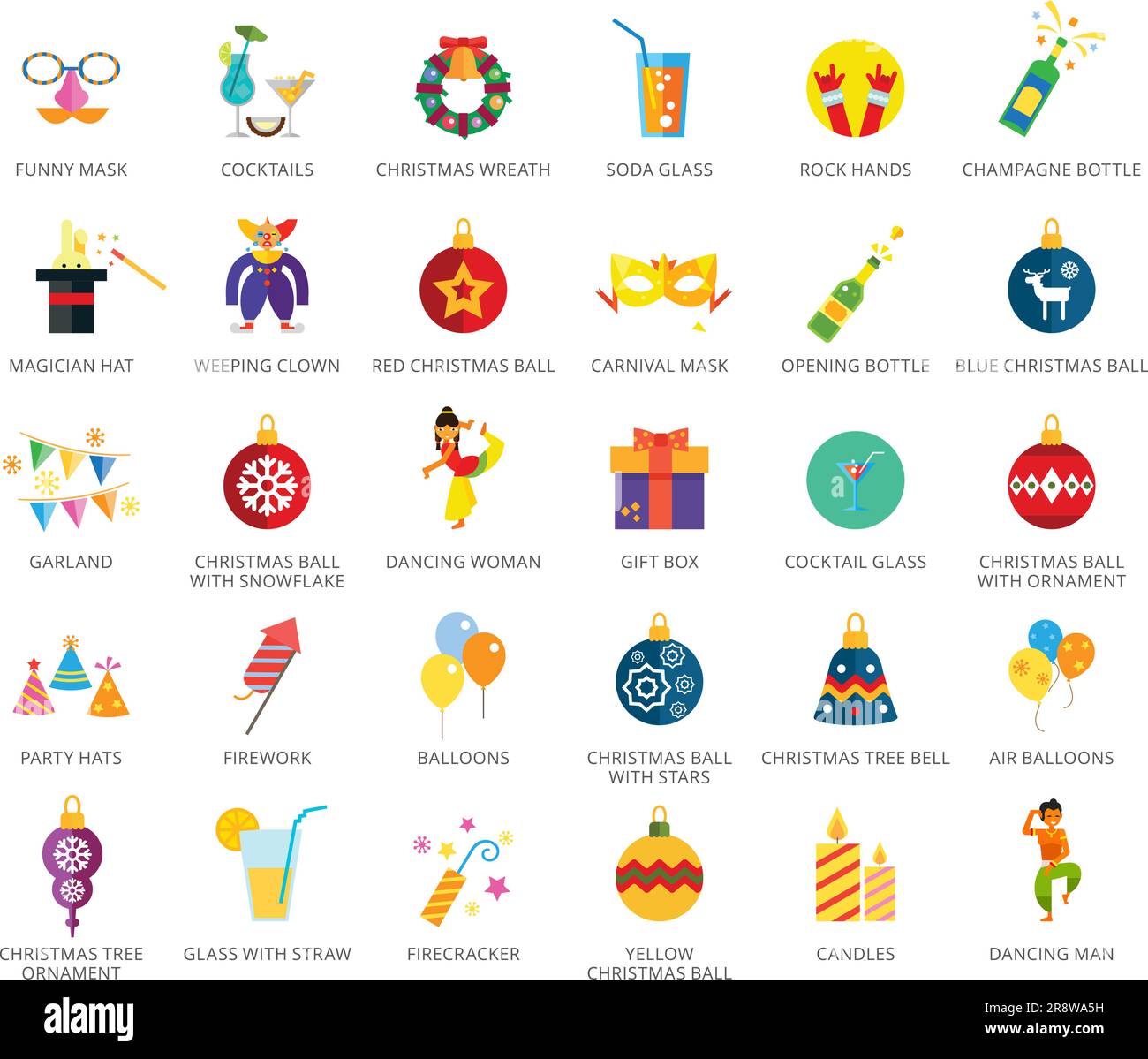 Celebration Icons Set Stock Vector Image & Art - Alamy