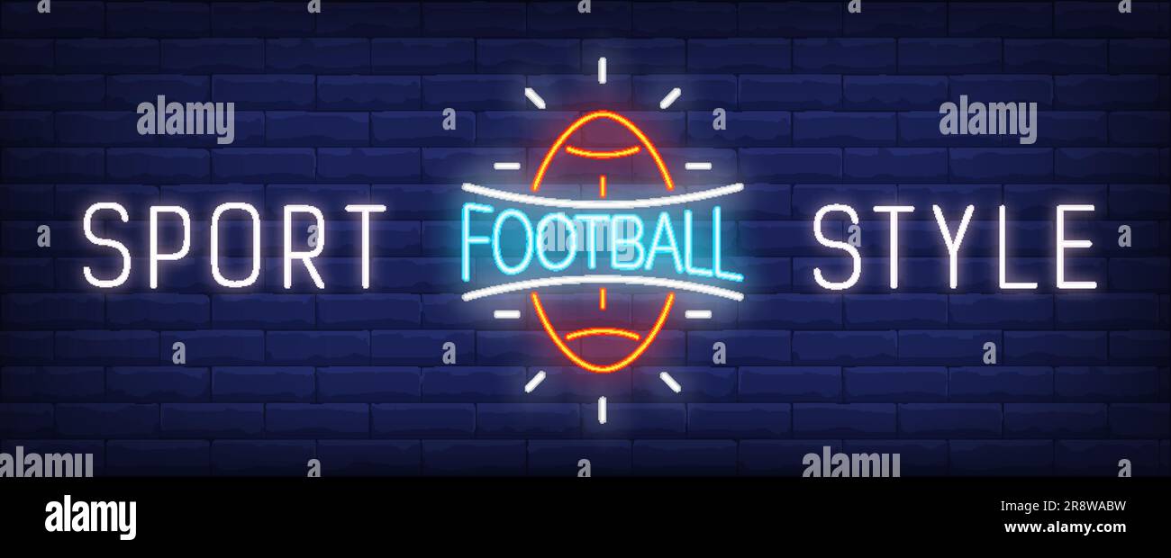 Sport style neon sign Stock Vector Image & Art - Alamy
