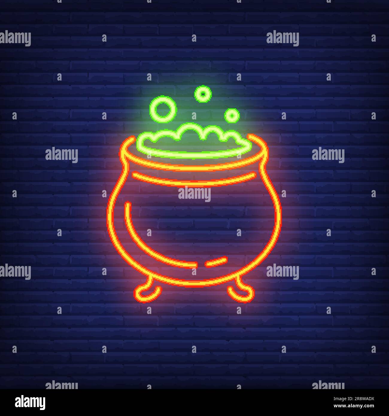 Witch pot neon sign Stock Vector Image & Art - Alamy