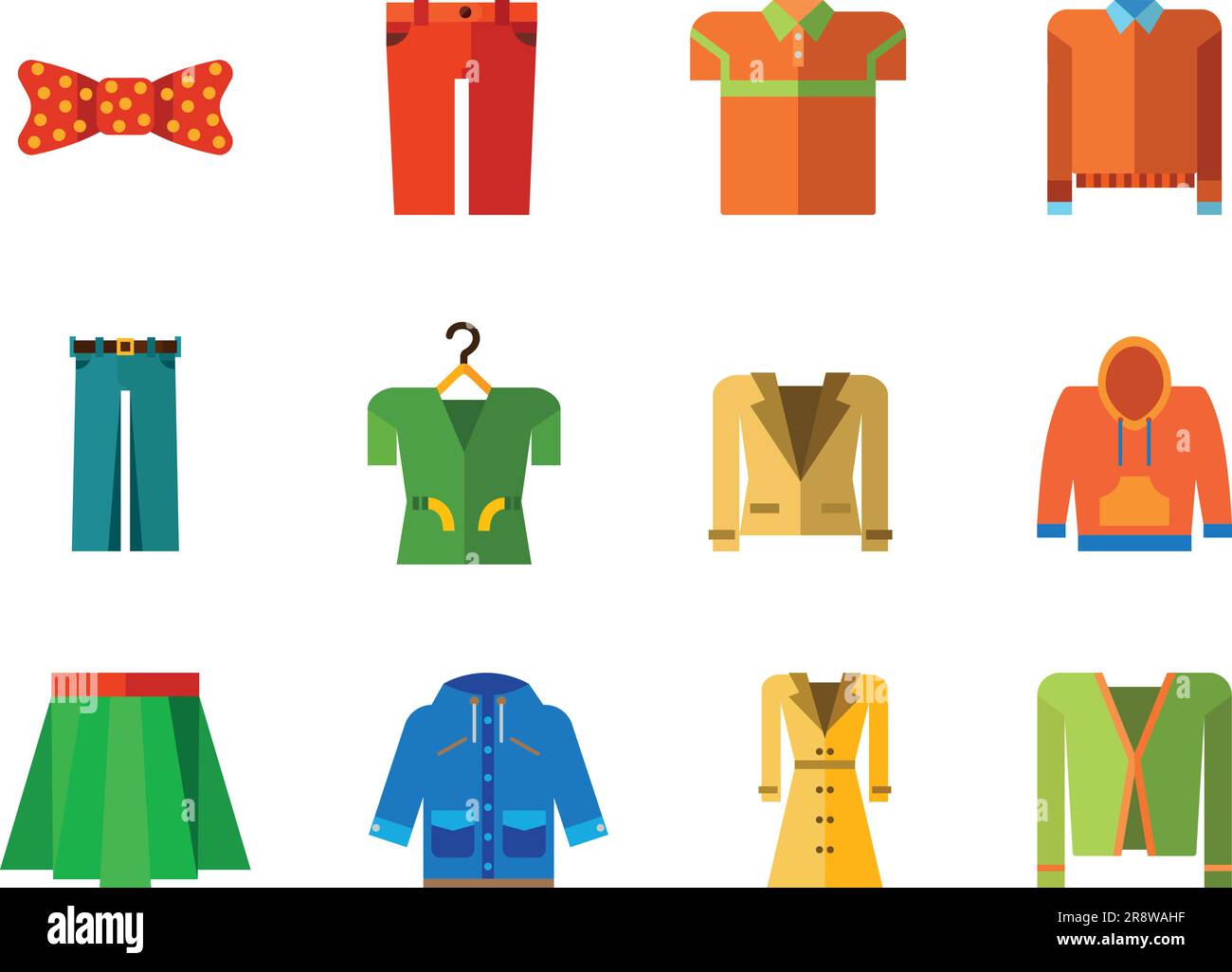 Modern Clothes Icon Set Stock Vector Image & Art - Alamy